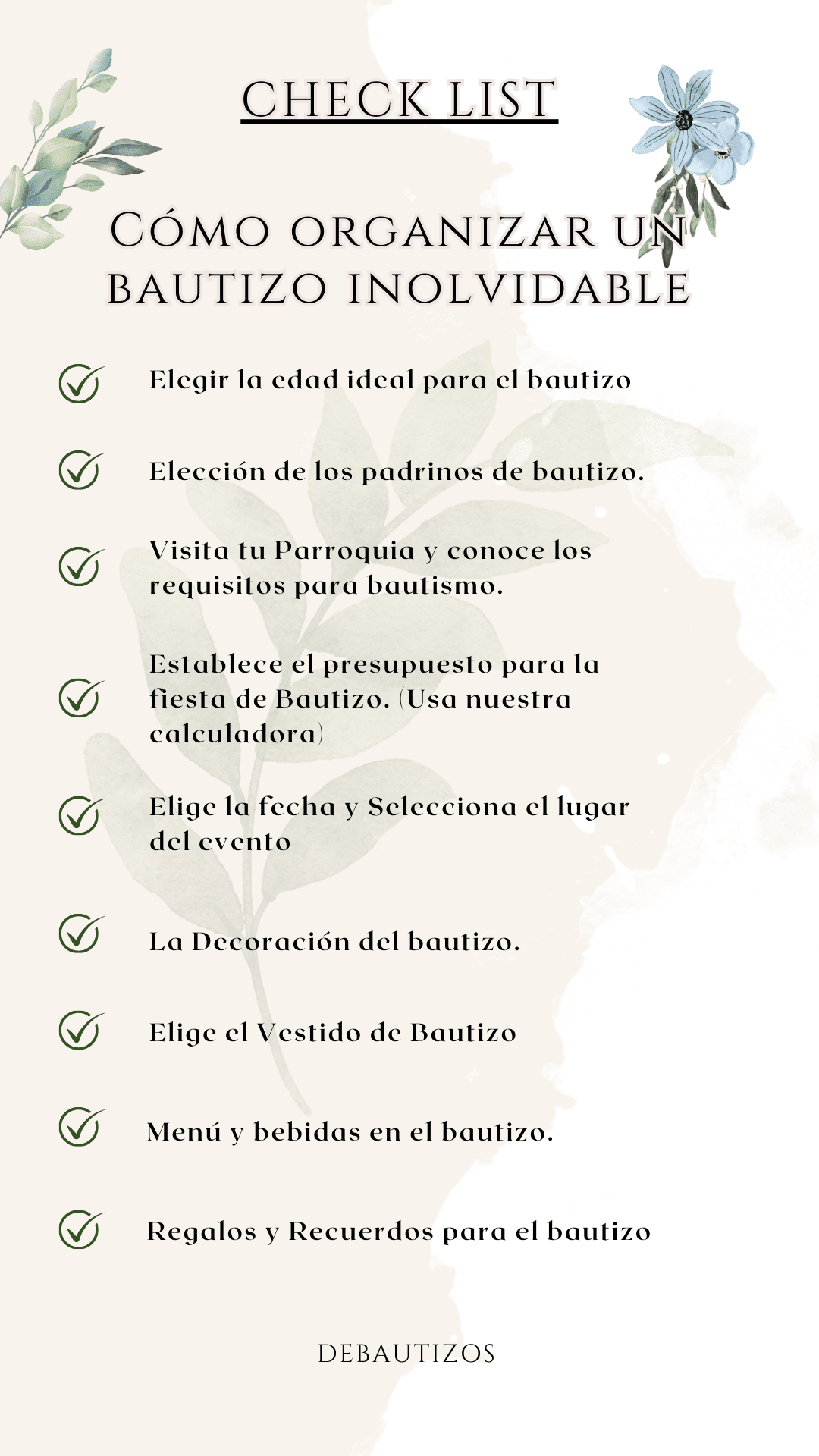 Cómo organizar un Bautizo inolvidable en 10 pasos - De Bautizos ...